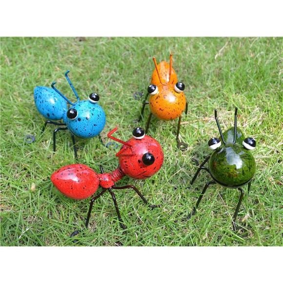Wall Decor | 5metal Ant Garden Decor Set Of 4colorful Outdoor Garden ...